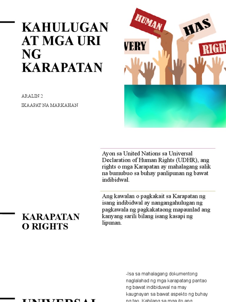Kahulugan at Mga Uri NG Karapatan | PDF