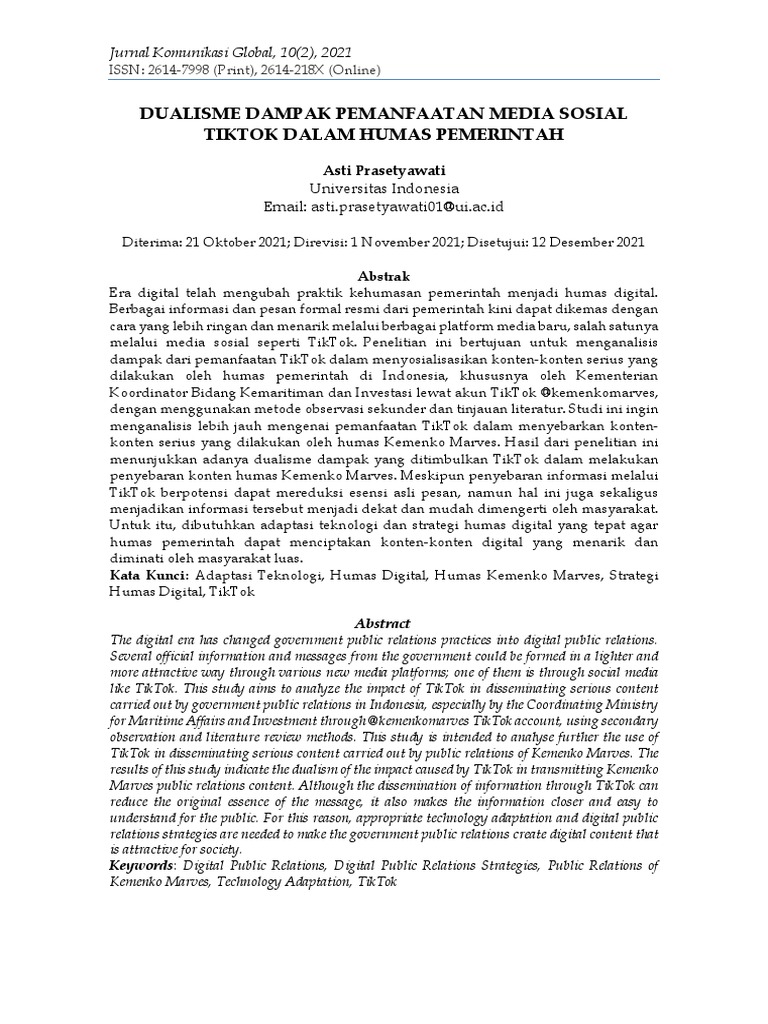 Dualisme Dampak Pemanfaatan Media Sosial PDF | PDF