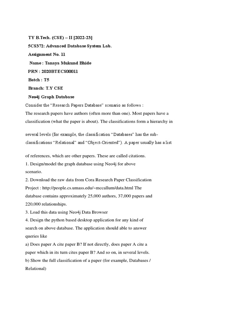 Ads Final Assignment No 11 | PDF | Databases | Data Management