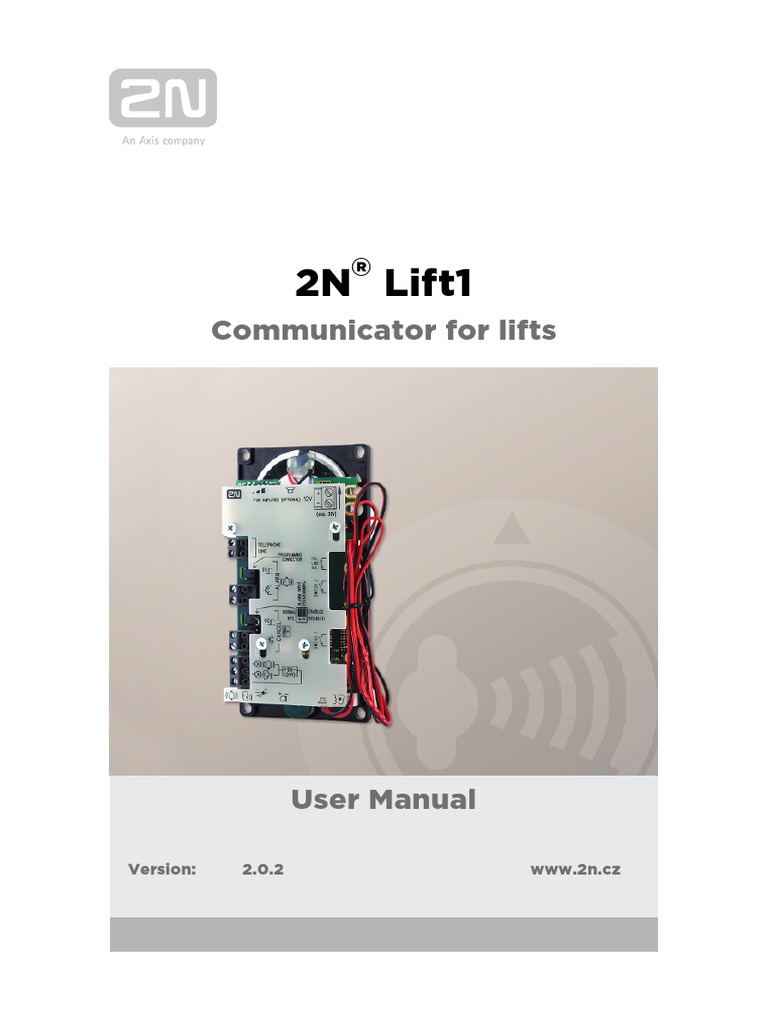 2n Lift1 User Guide en 2.0.2 | Download Free PDF | Switch | Electrical Connector