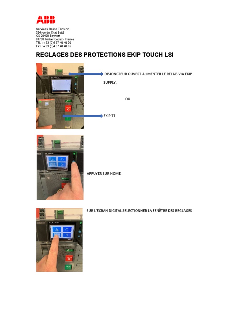 Réglages Ekip Touch LSI | PDF