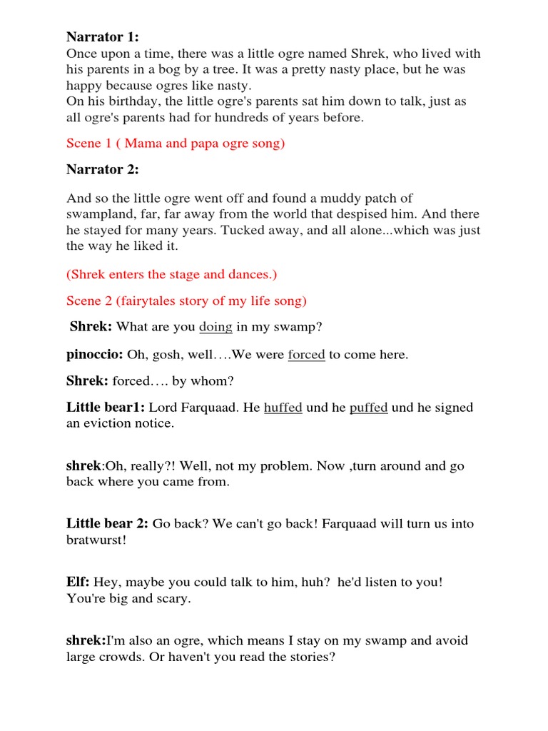 Shrek Script PDF | PDF