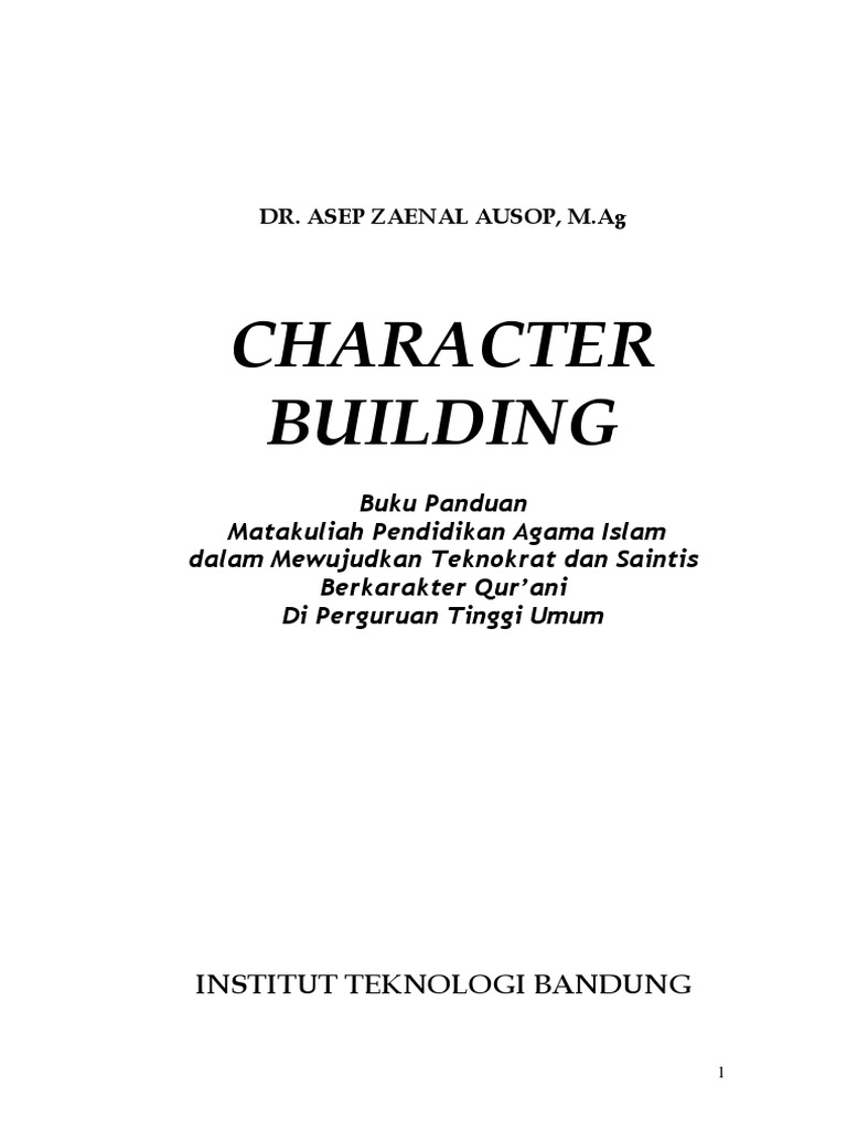 Asep Zaenal Ausop Muslim Character Building PDF | PDF