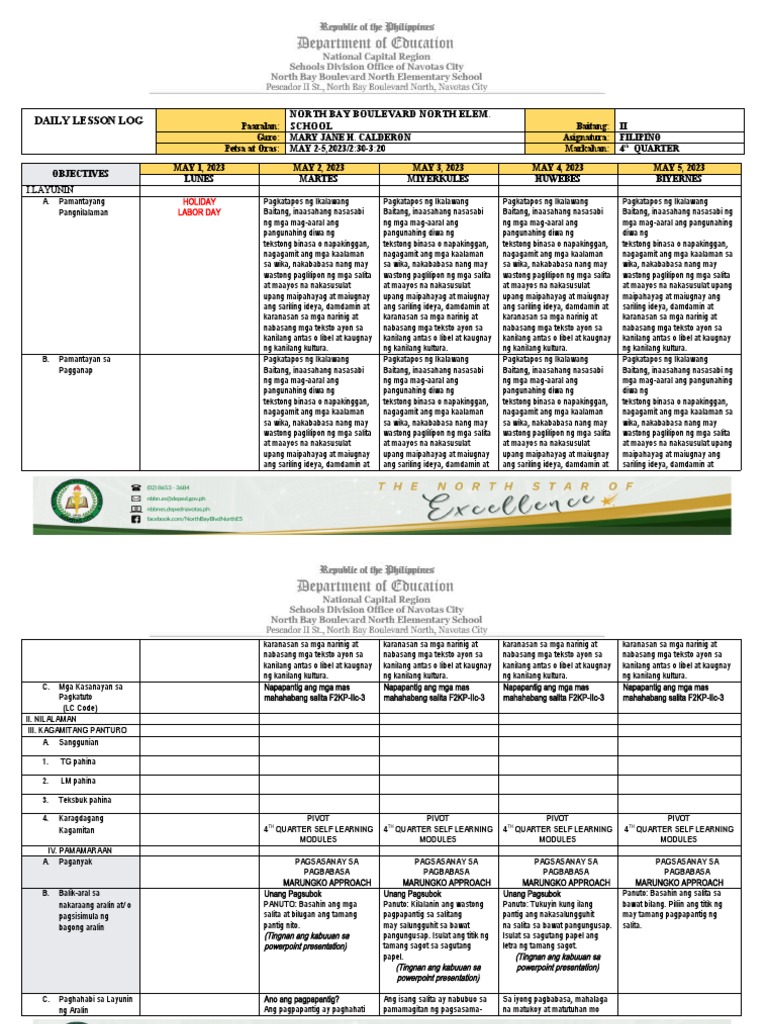 DLL Fil2 Q4 Week1 | PDF