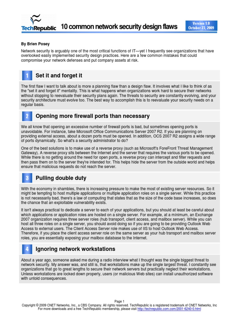 10 common network security design flaws.pdf | PDF