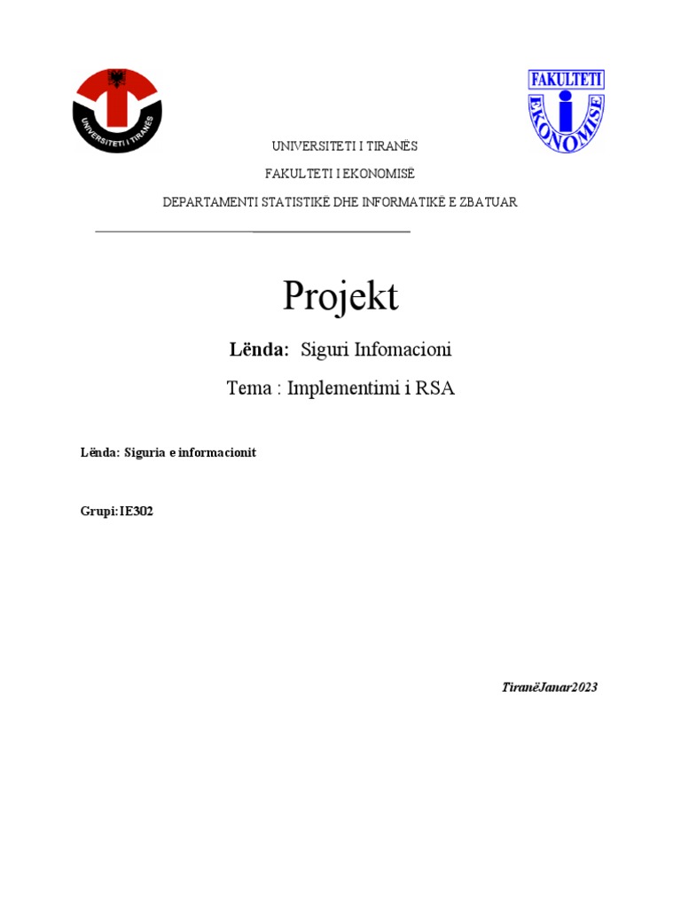 Implementim RSA E302 | PDF