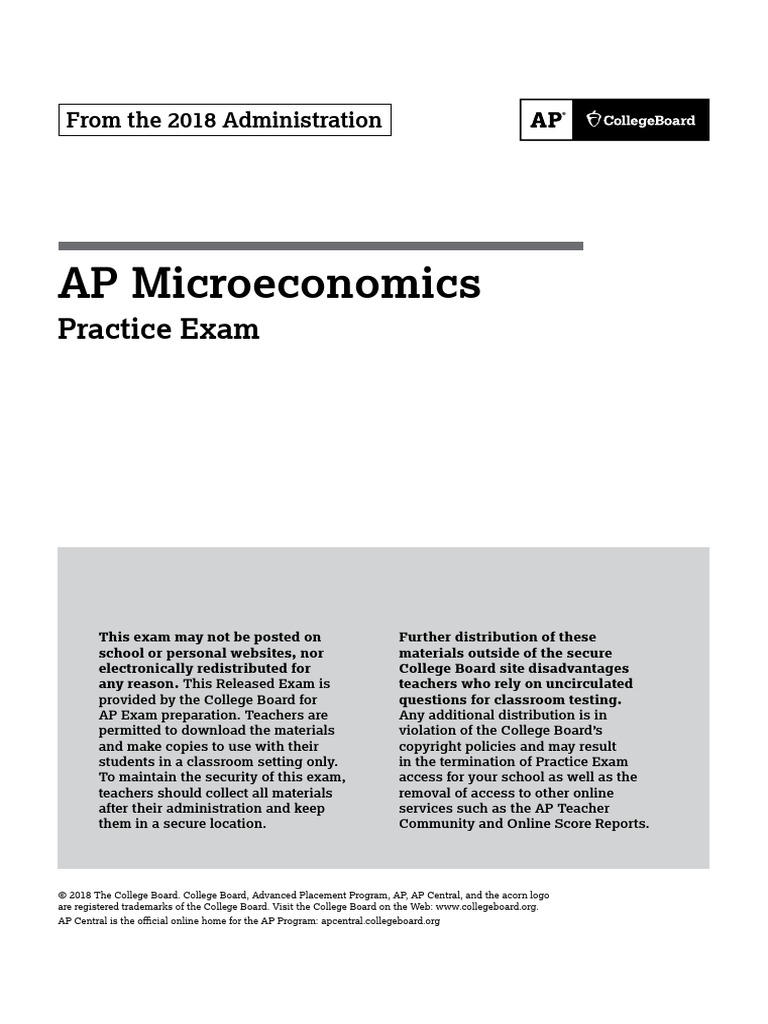 AP Micro 2018 PDF | PDF