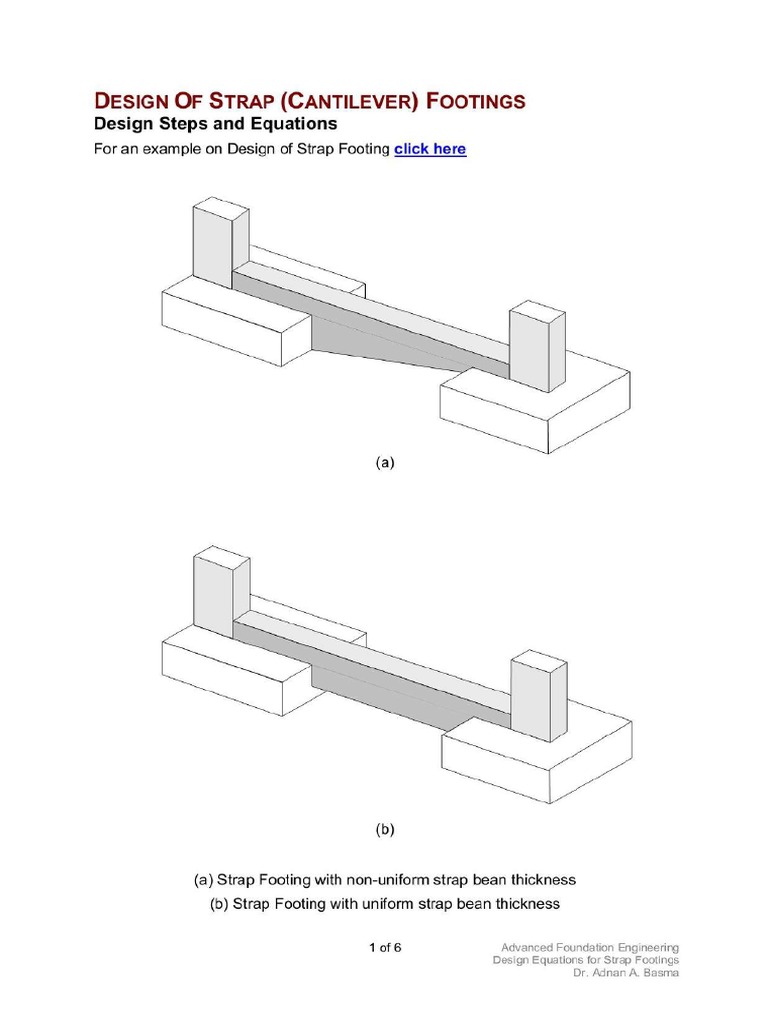 Design Strap Footing PDF | PDF