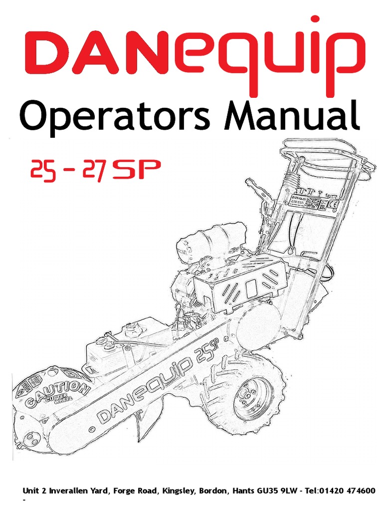 DANequip Stump Grinder Manual | PDF