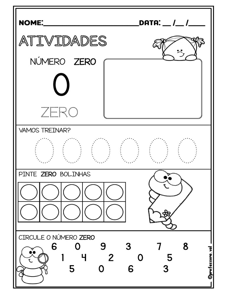 Atividades de aprendizagem dos números de 0 a 10 | PDF