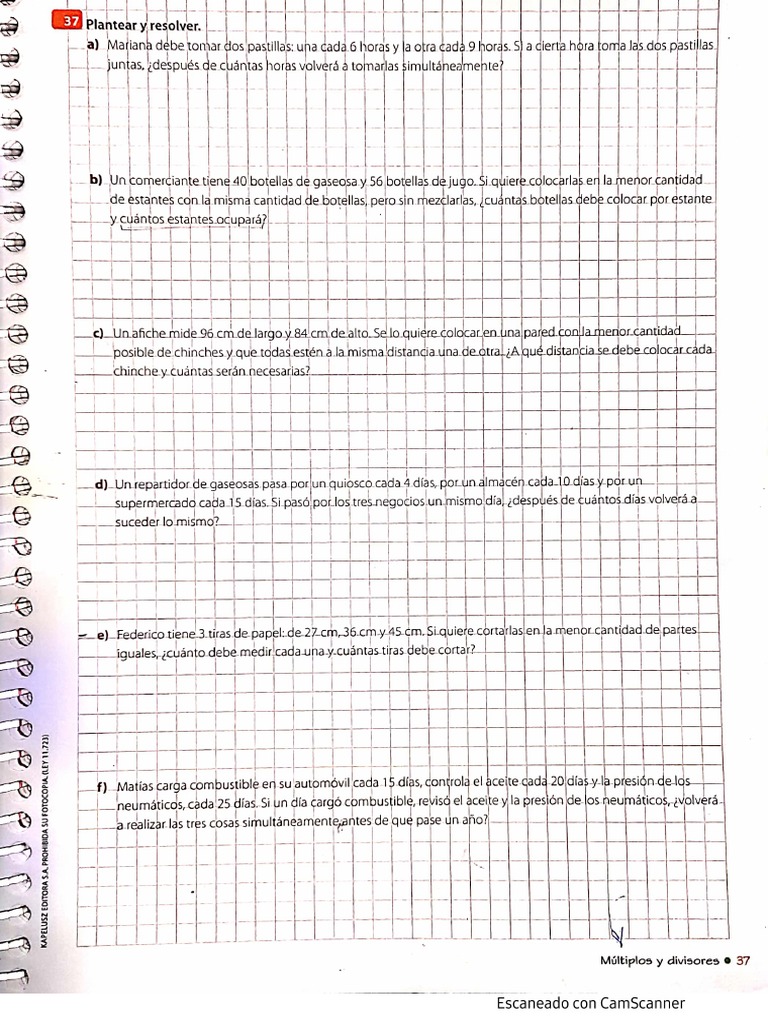 Problemas DCM y MCM PDF | PDF