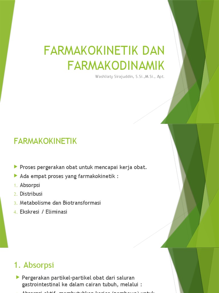 Farmakokinetik Dan Farmakodinamik | PDF