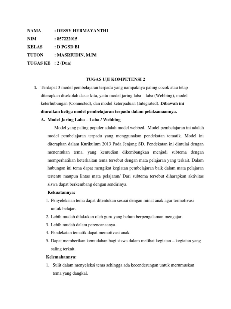 4DessyHermayanthi TugasUjiKom2 857222015 Pemter PDF | PDF