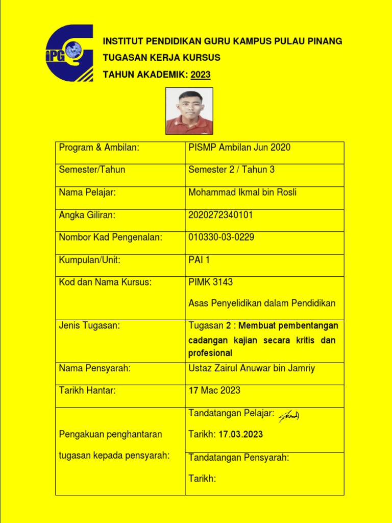 Pimk 3143 - Slide Proposal - Mohammad Ikmal PDF | PDF