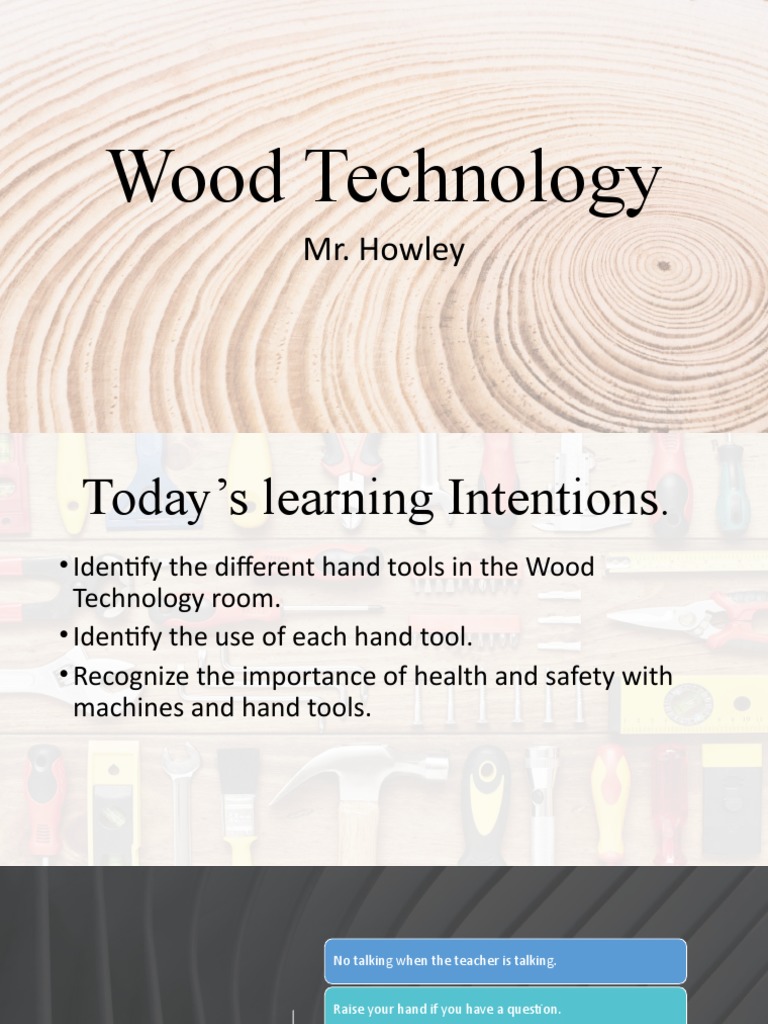 Lesson 7 Powerpoint For First Year Wood Technology | PDF
