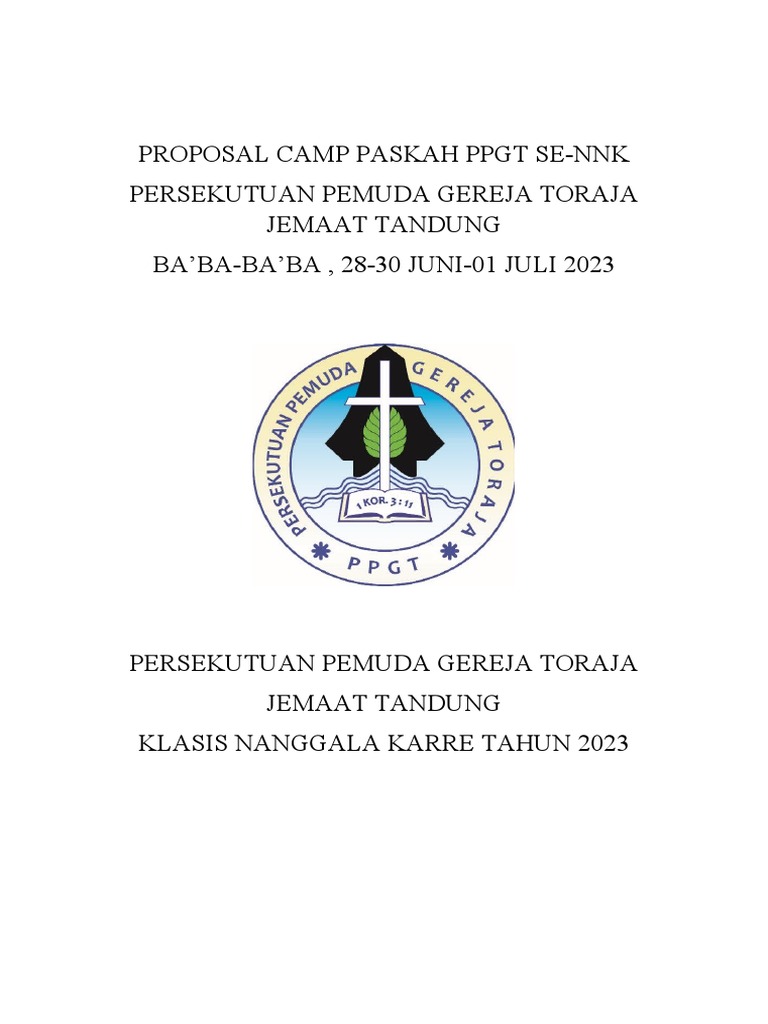 Camp Paskah PPGT 2023 Nanggala | PDF