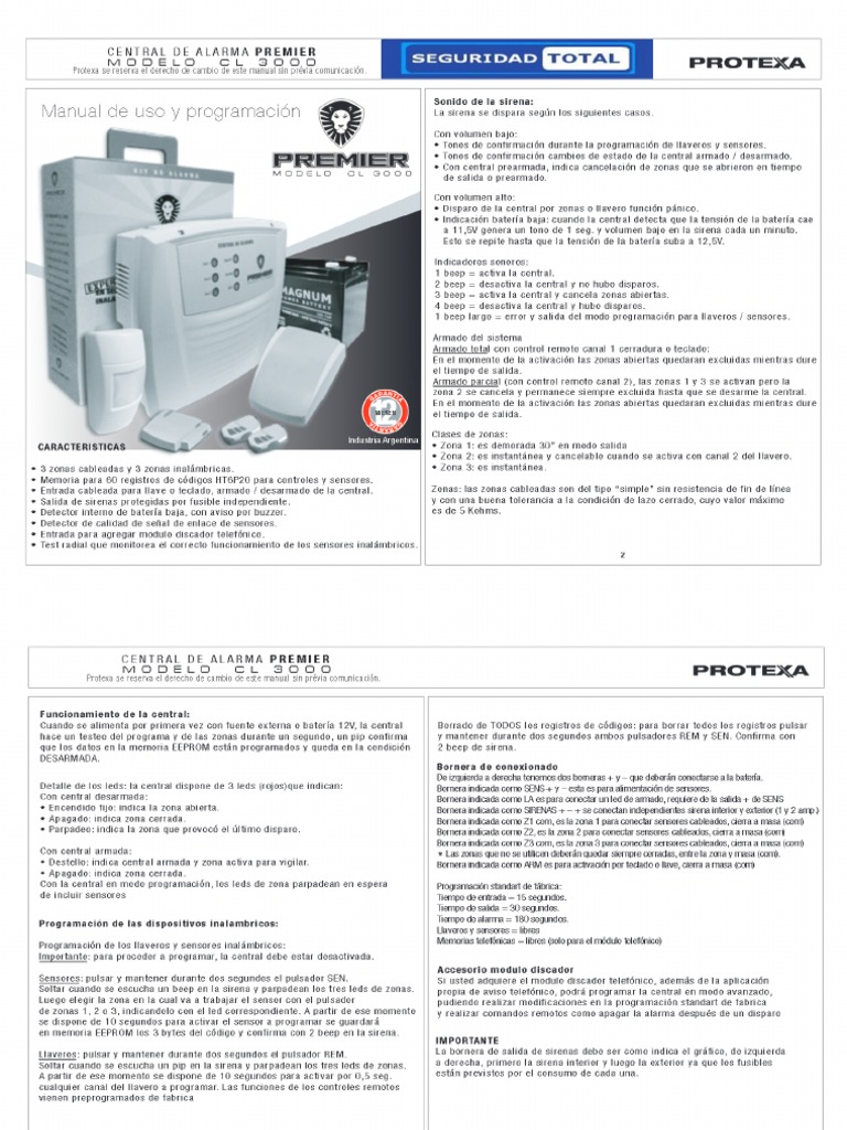 Manual Premier CL-3000 - Manualzz | PDF