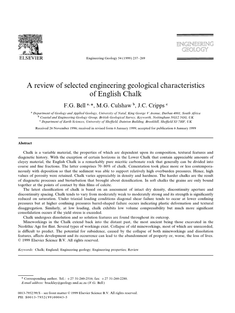 Bell Et Al. - A Review of Selected Engineering Geological ...