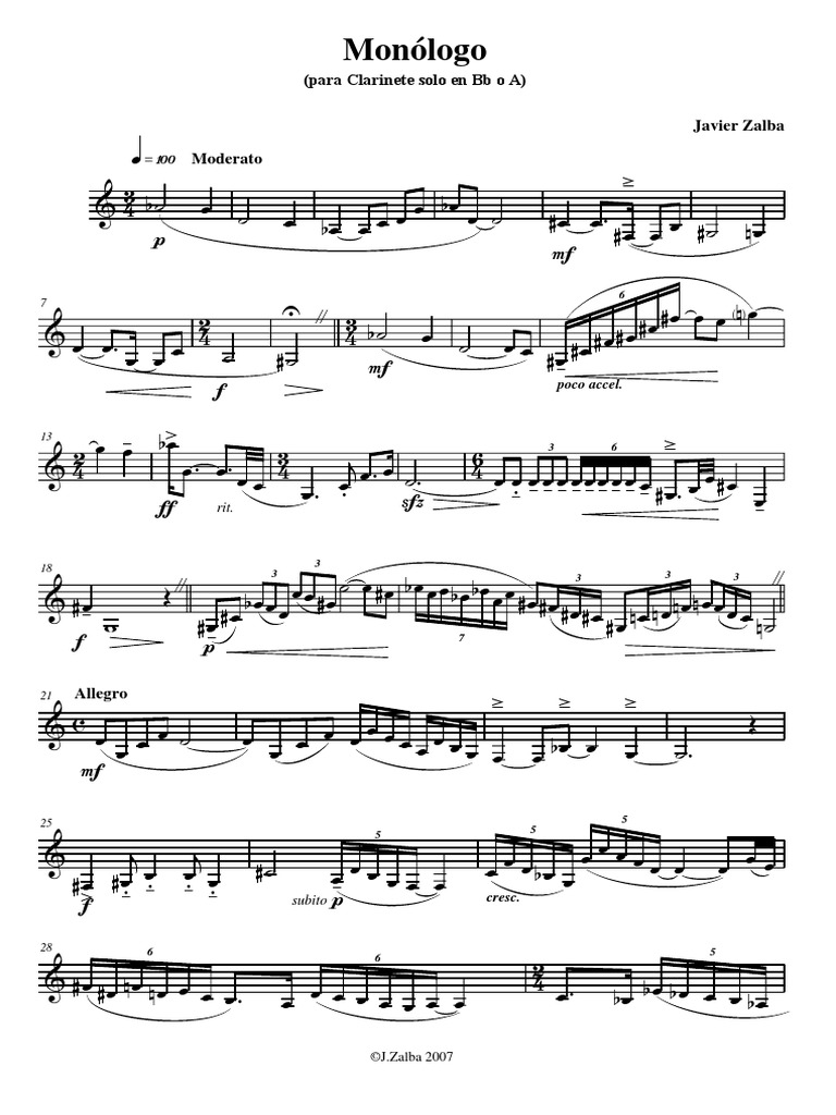 CO-Solo-Zalba, J. (Monólogo) PDF | PDF