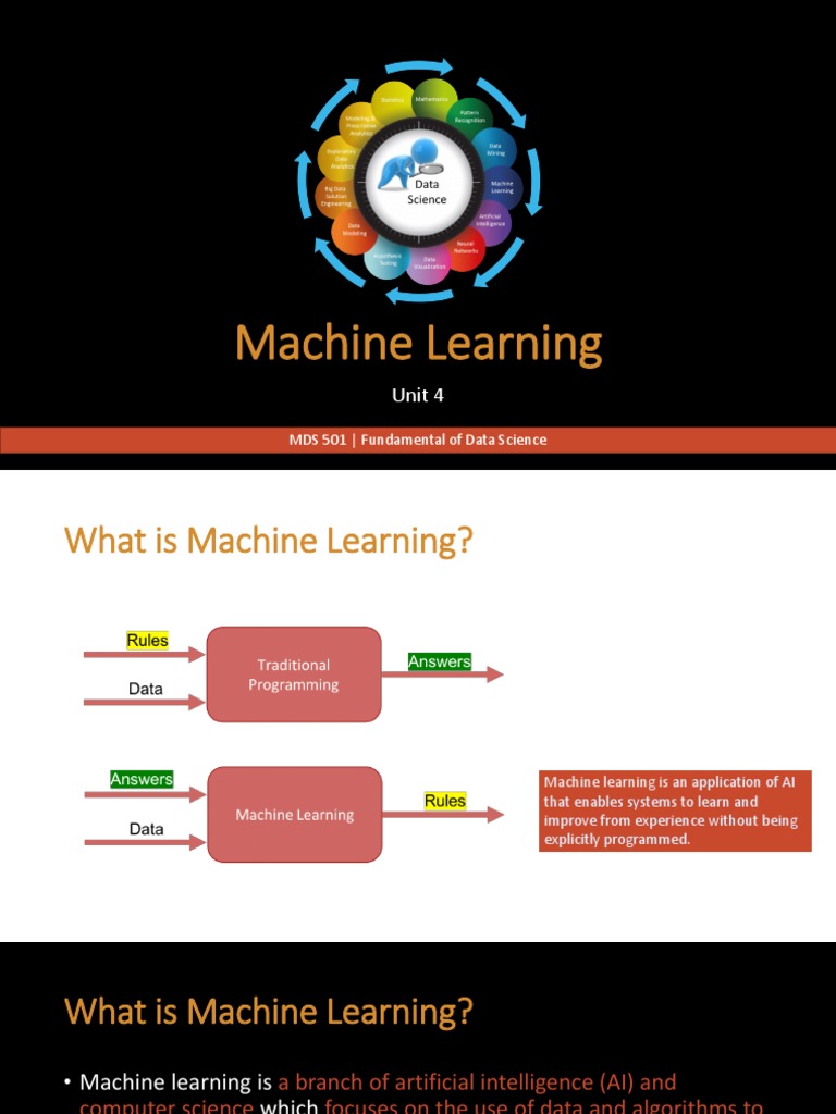 Unit 4 - Machine Learning PDF | PDF