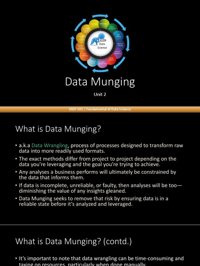 Unit 2 - Data Munging PDF | PDF | Relational Database | Comma Separated ... Unit 2 - Data Munging PDF | PDF | Relational Database | Comma Separated ...