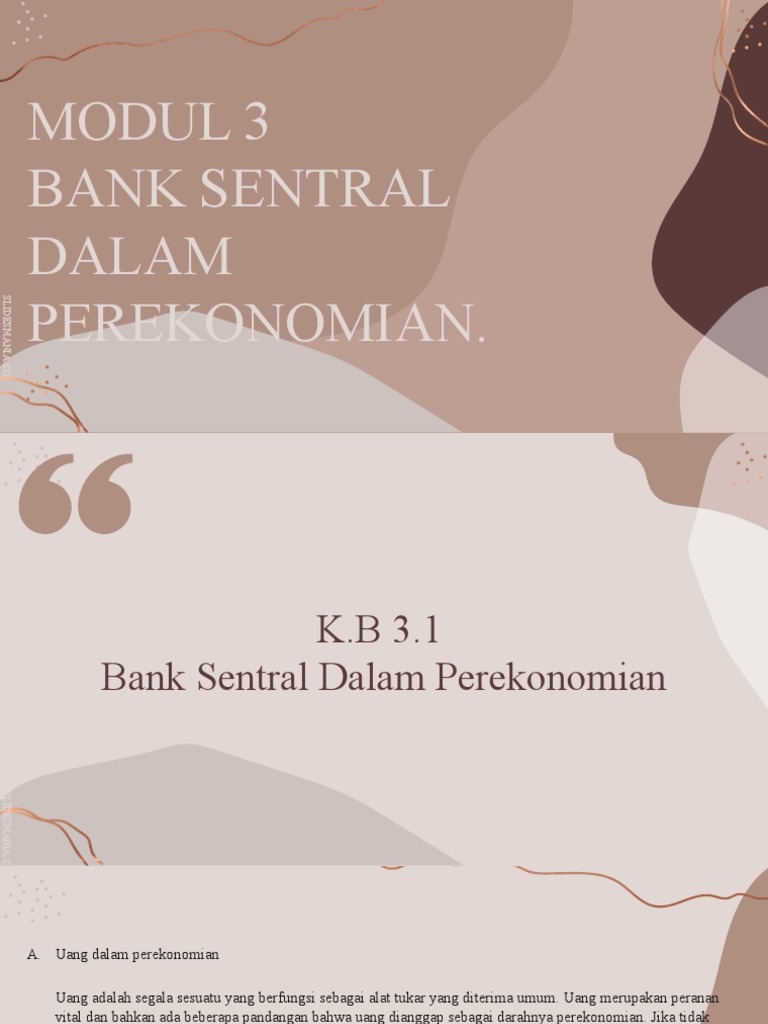 Bank Sentral Dalam Perekonomian Semester 2 Modul 2 | PDF