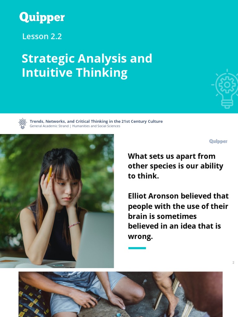 TNT 12 Q1 0202 PS Strategic-Analysis-and-Intuitive-Thinking PDF | PDF