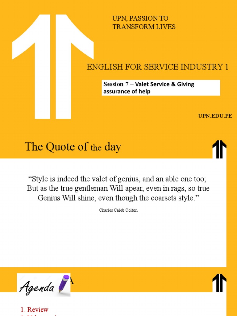 Session 7 - Valet Service & Giving Assurance of Helps - 2022-2 | PDF