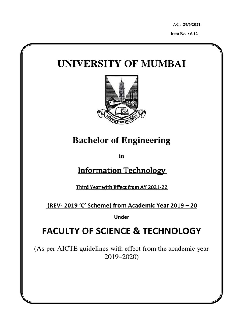 Mumbai University IT Engineering Syllabus | PDF