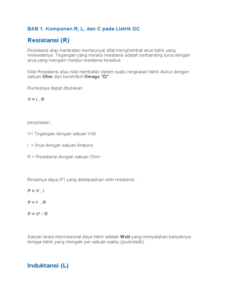 02 Rangkaian Listrik.docx | PDF