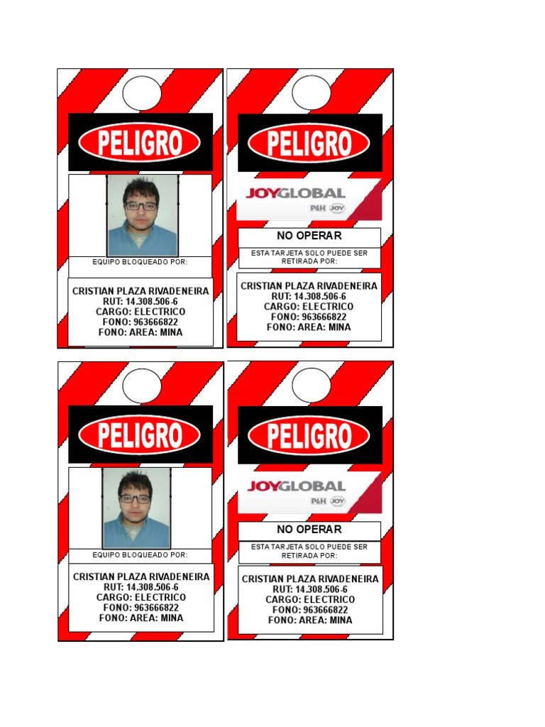 Formato Tarjeta Bloqueo Pdf