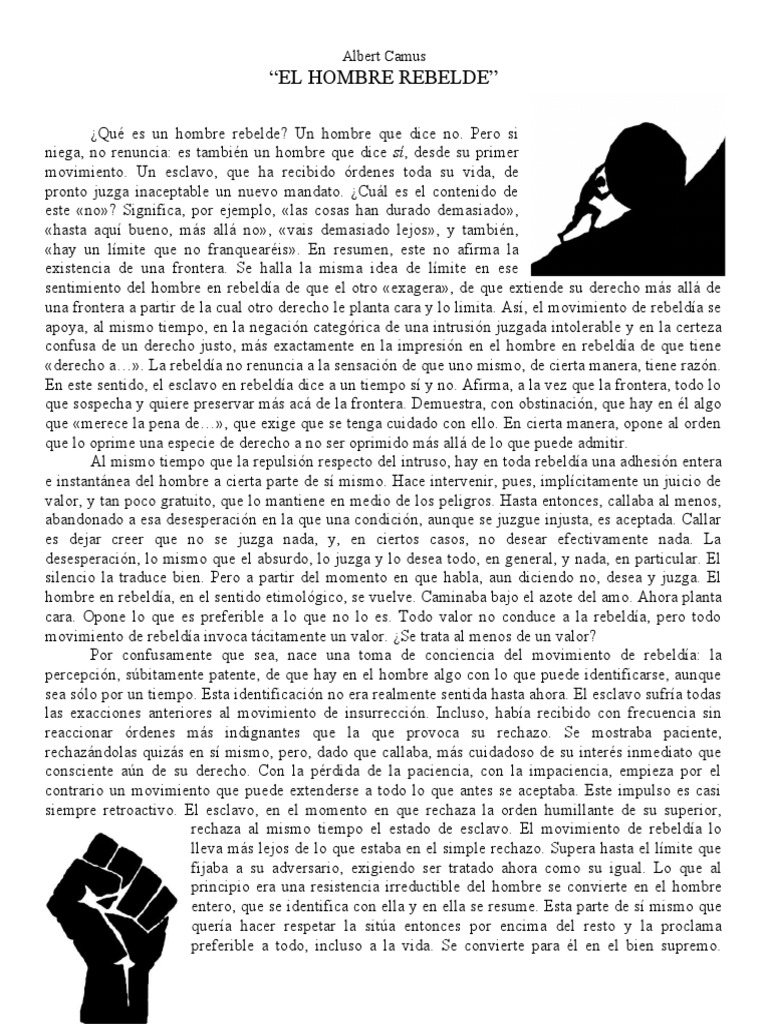 El Hombre Rebelde - Albert Camus | PDF