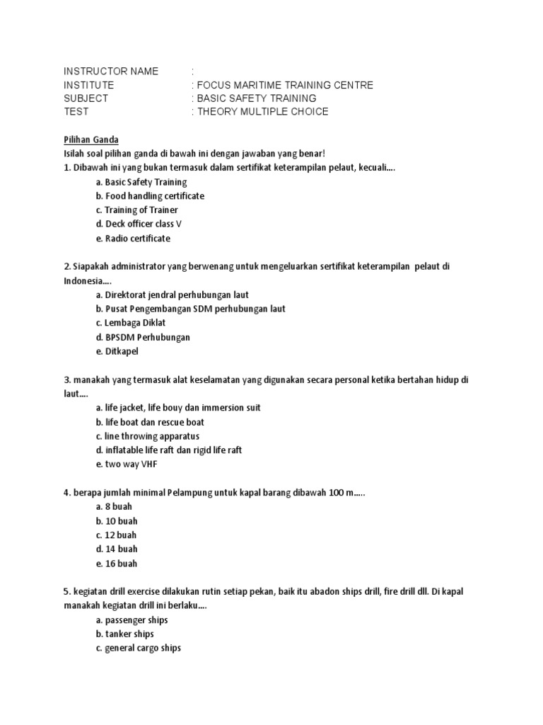 Soal BST Reguler PDF | PDF