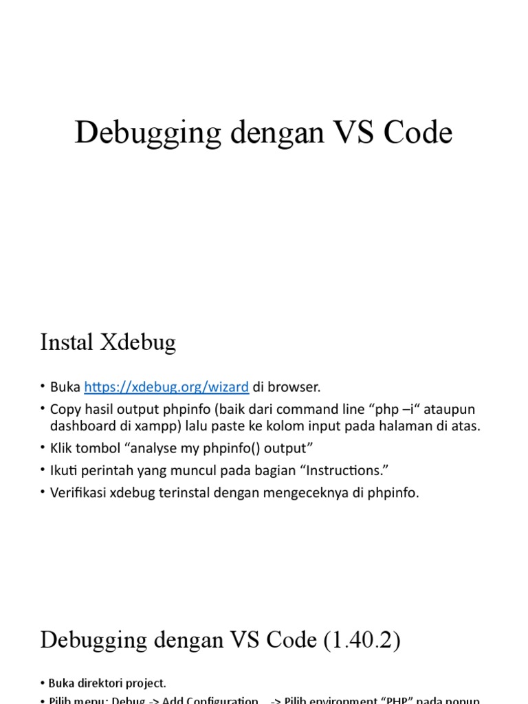 Debugging Dengan VS Code | PDF