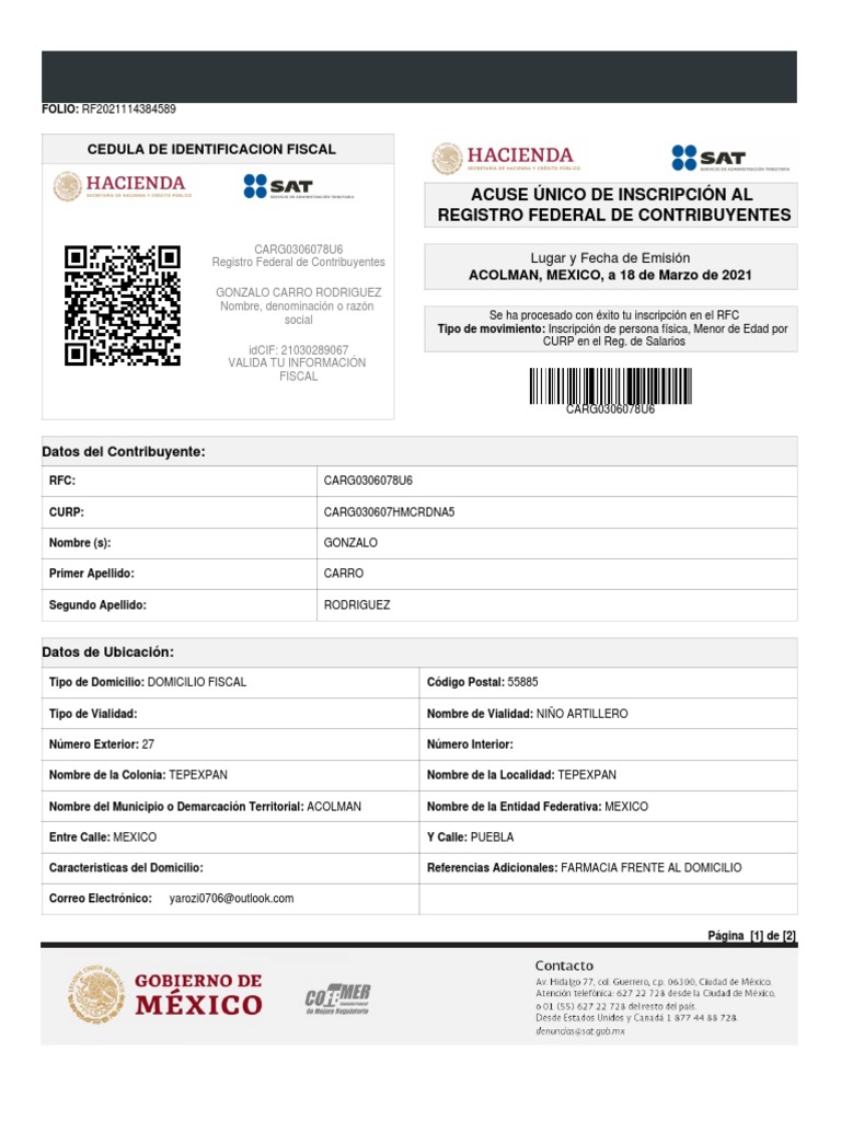 RFC Editable PDF | PDF | Privacidad de la información | México