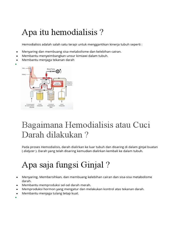 Apa Itu Hemodialisis | PDF