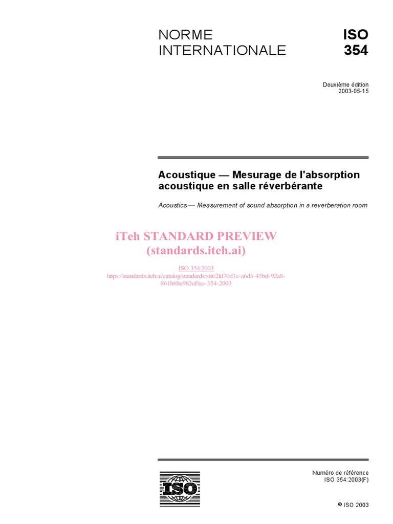 Iso 354 2003 | PDF