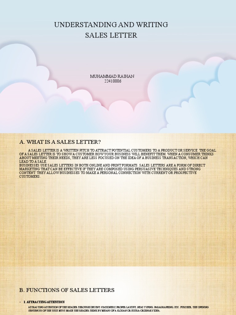 English Sales Letter | PDF