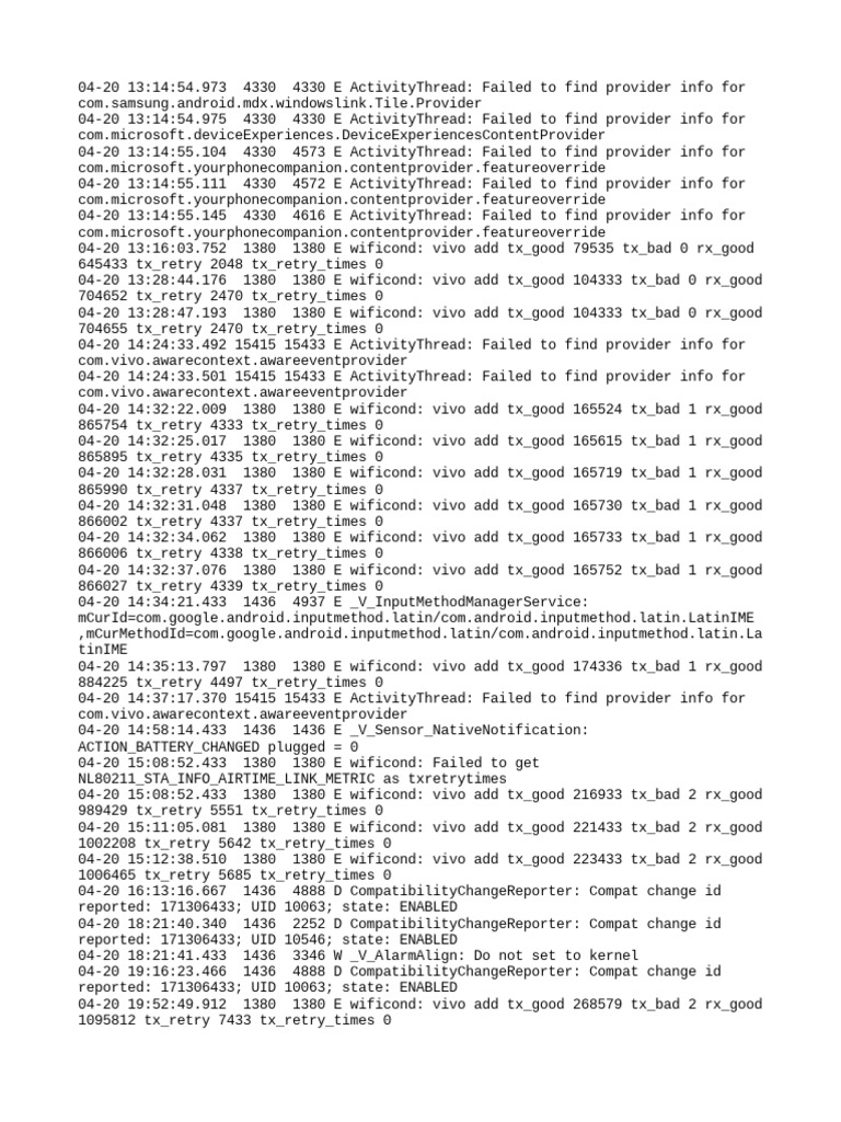 Log Pdf Java Programming Language Android Operating System