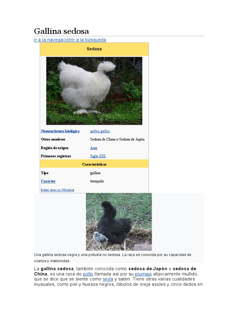 Gallina Sedosa | PDF