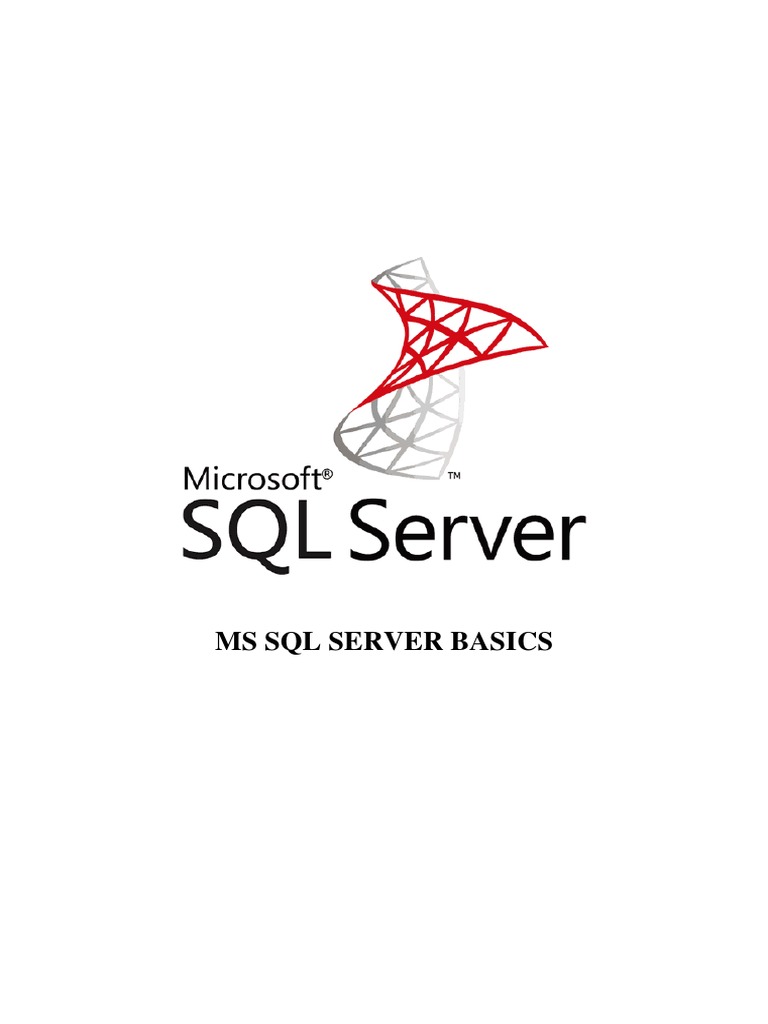 MS SQL Server Basics PDF | PDF