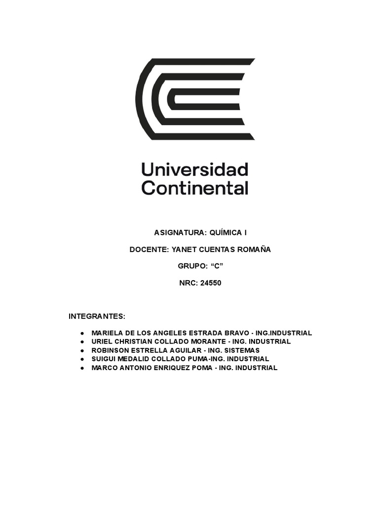 Pa3 Quimica I - Grupo - C - PDF | PDF