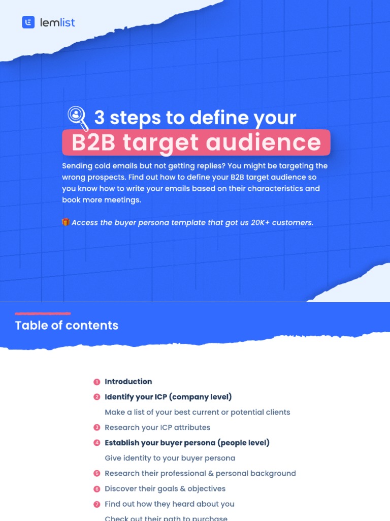 3 Steps To Define Your B2B Target Audience PDF | PDF