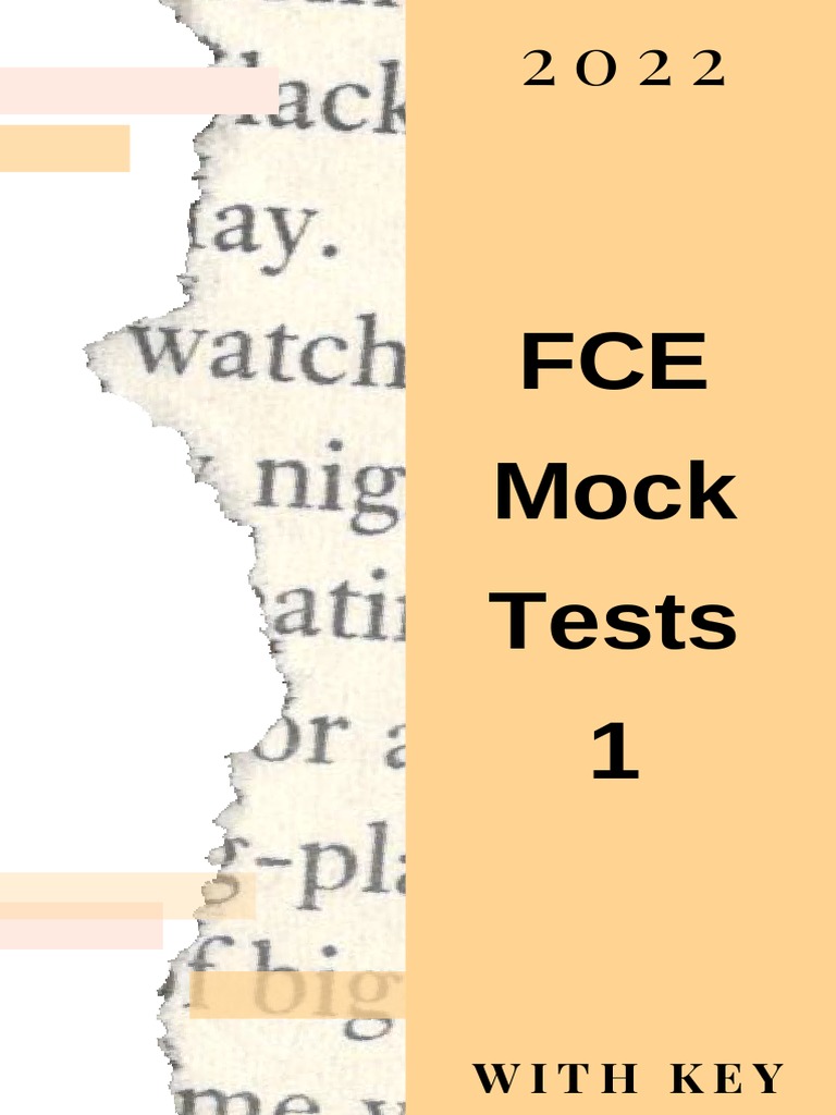 Fce Booklet 2022 - Mock Tests Cambridge 1 PDF | PDF