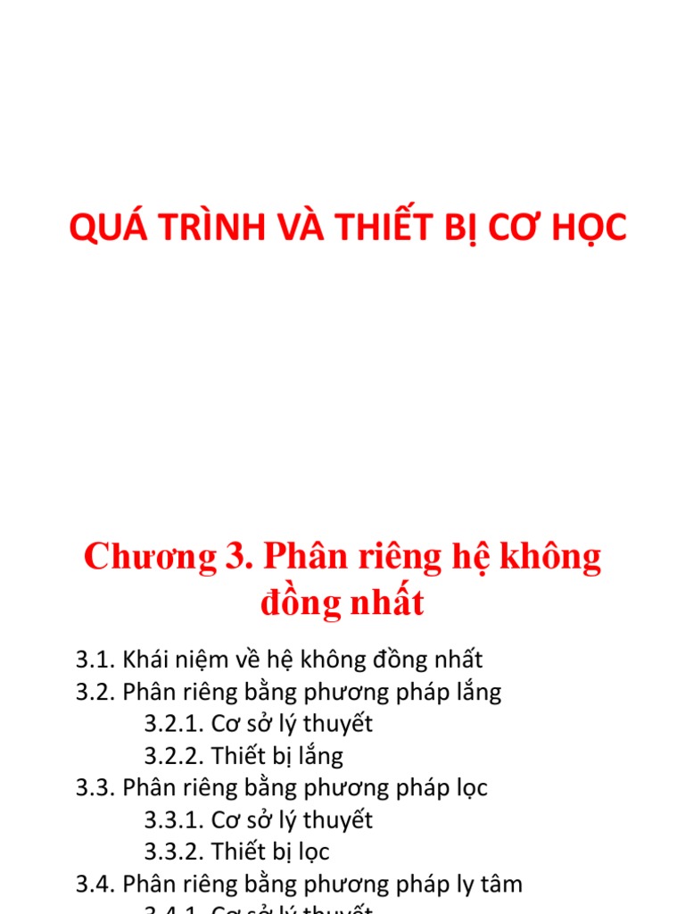 C3-Quá Trình Và Thiết Bị Cơ Học-P1 PDF | PDF
