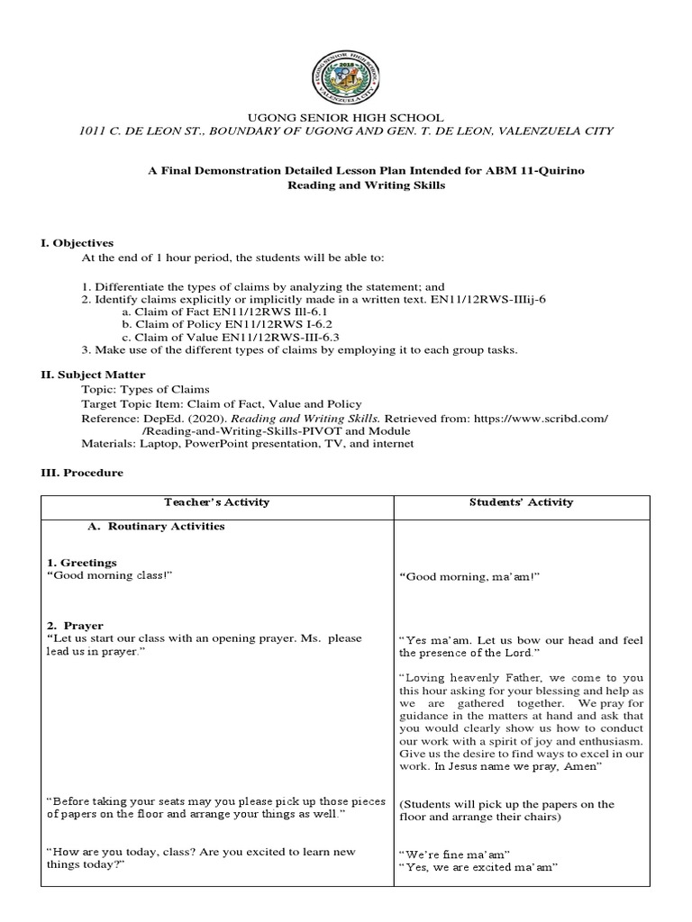 Raws-Dlp Grand-Demo Punongbayan PDF | PDF