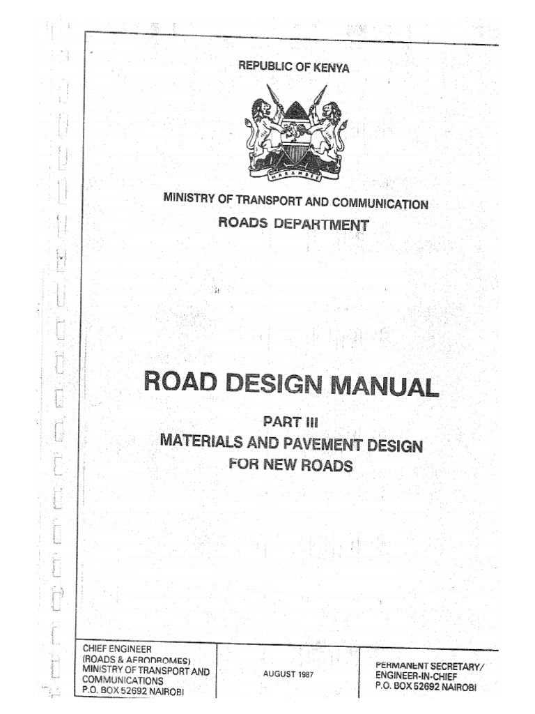 Kenya - ROAD DESIGN MANUAL - Part III - Materials & Pavement Design PDF ...