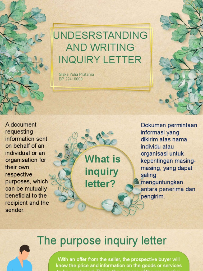 Inquiry Letter | PDF