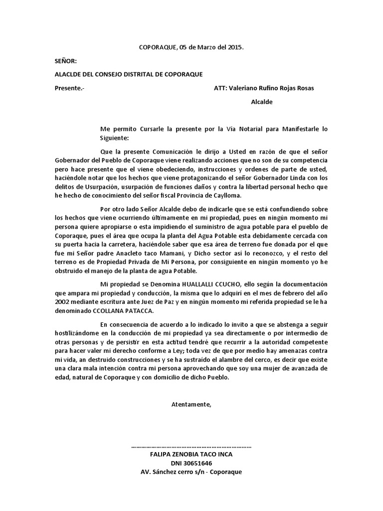 Carta Notarial | PDF