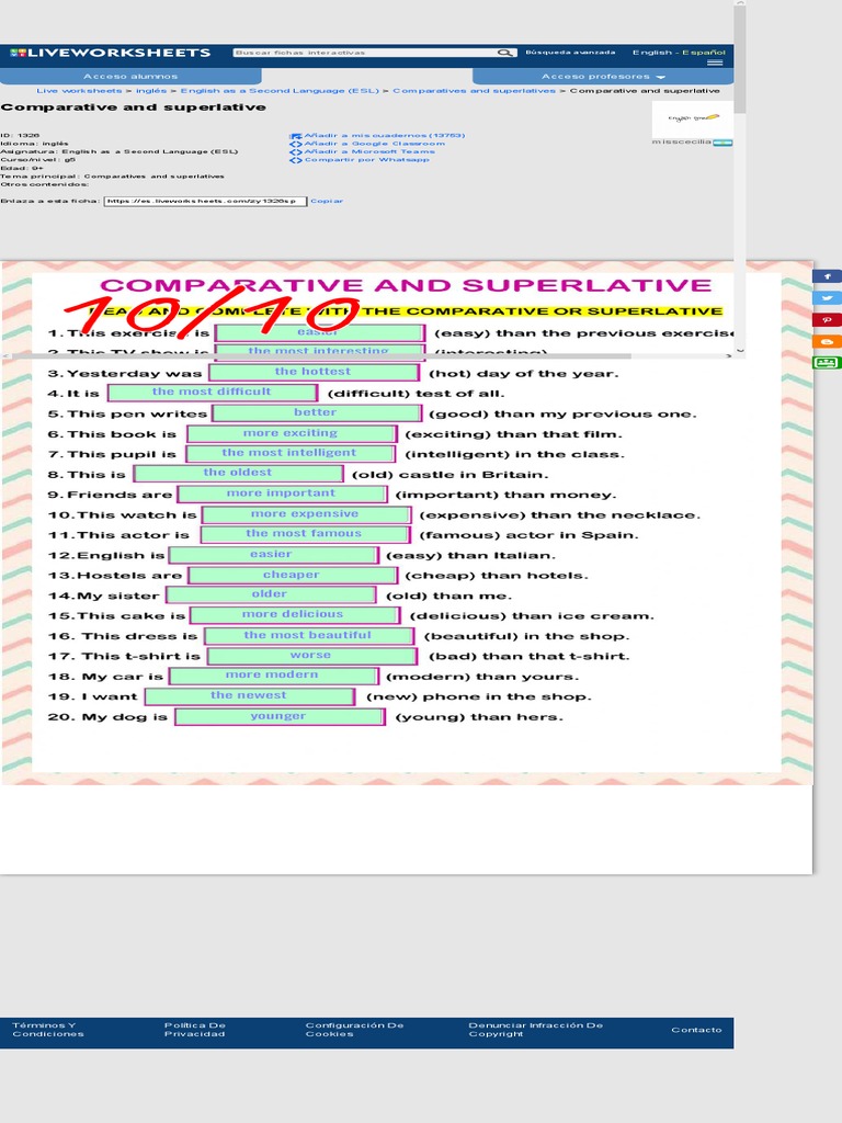 Lesson 2 Comparative and Superlative | PDF